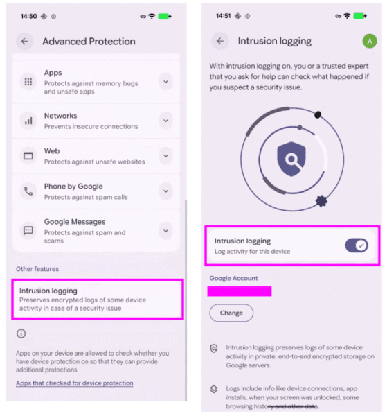 Android Intrusion Logging as a new source of data for consensual ...